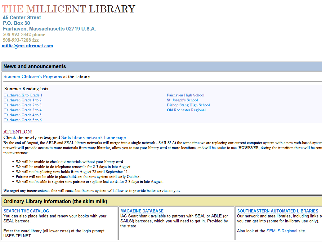 Home | The Millicent Library